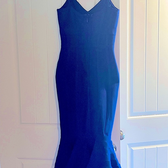Adyce | Dresses | Royal Blue Show Stopper Mermaid Hem Bustier Hi Waist ...